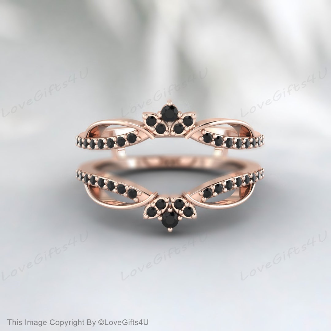 Enhancer Stacking Matching Wedding Band,black Spinel Band,black ...