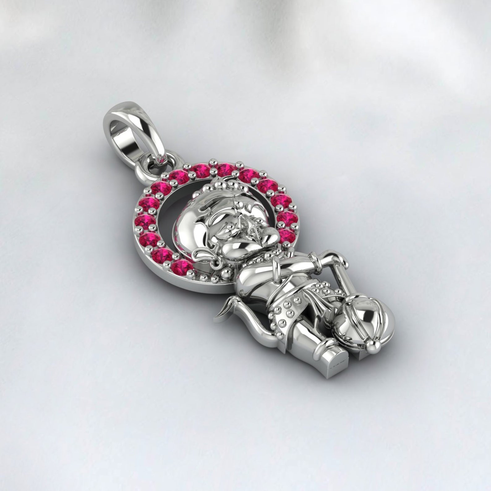 Lord Hanuman Pendant 925 Sterling Silver With Ruby - Handmade ...
