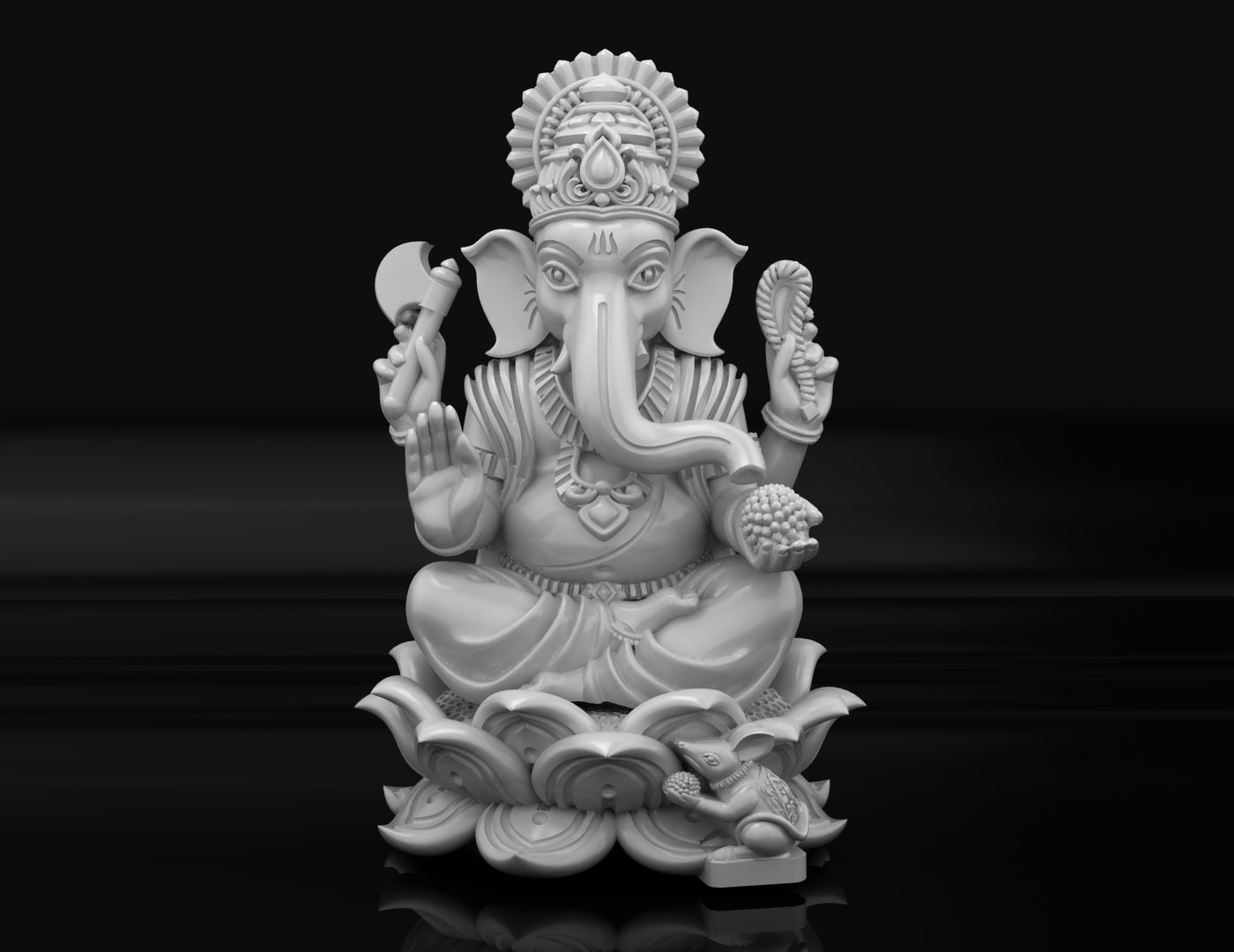 Ganesha Ganpati Ganesh Ji Stl Digital File For 3d Printing Etsy Australia