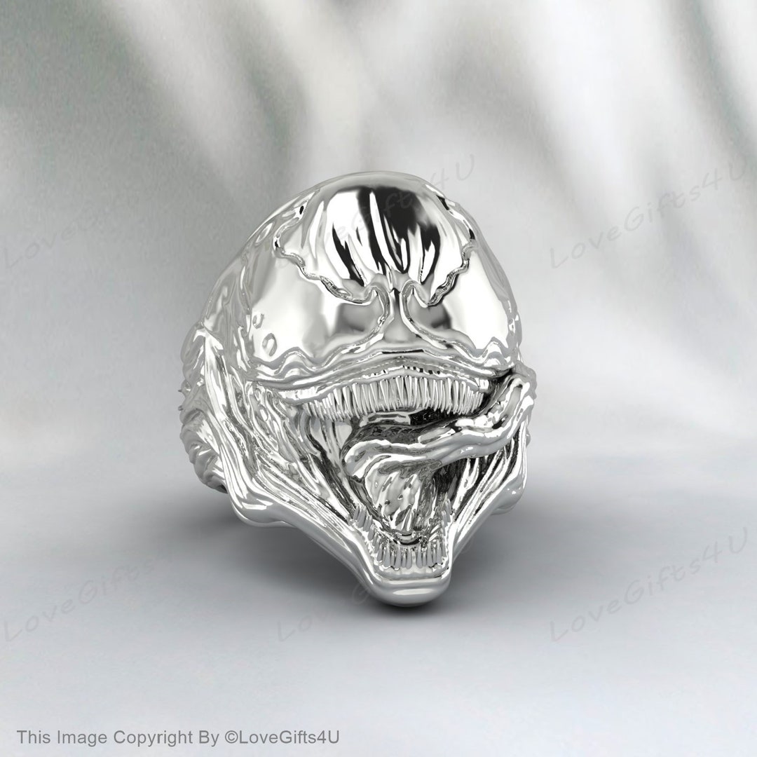 Venom Ring, Marvel, Movie Ring, Superhero Ring, Horror Jewelry, Gift ...