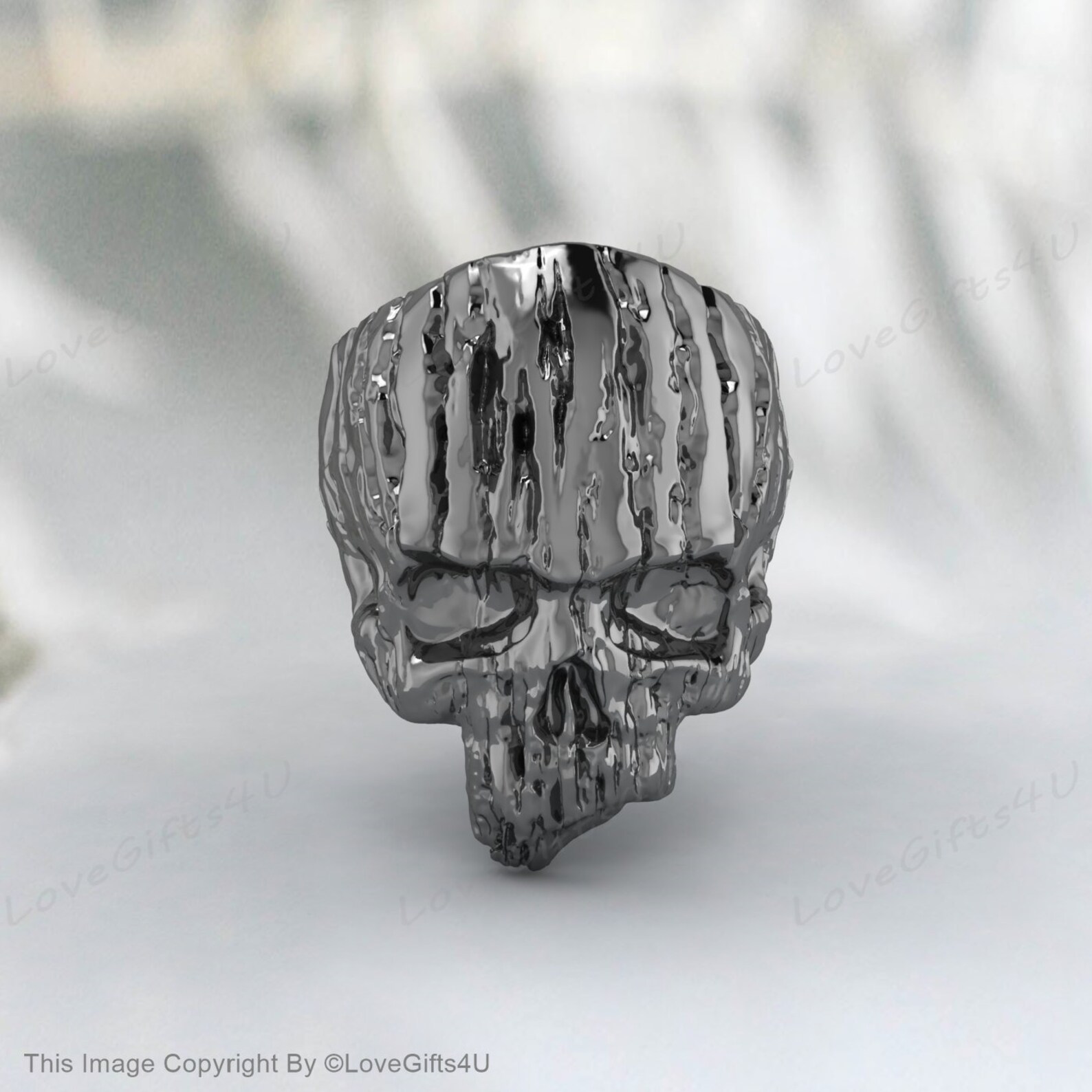 Wooden Skull Ring, 925 Silver Skull of Groot Ring,biker Punk Gothic ...