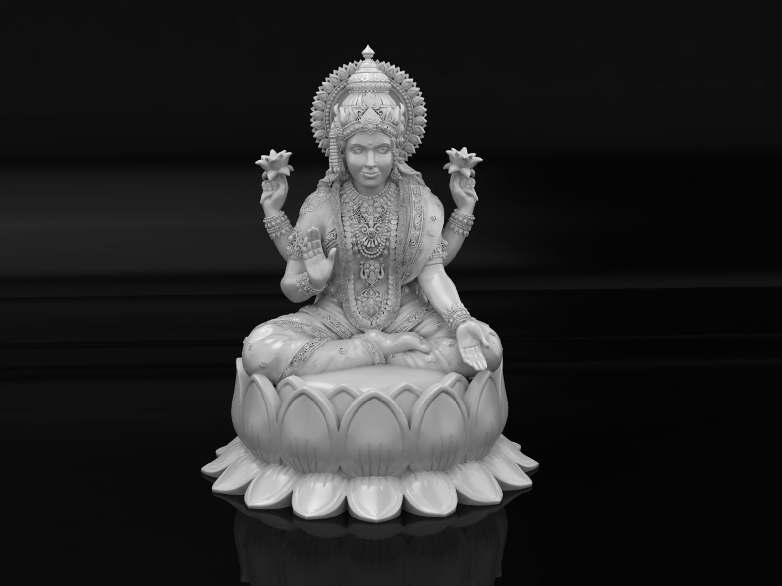 Laxmi JI STL Digital File for 3D Printing Laxmi Mata - Etsy