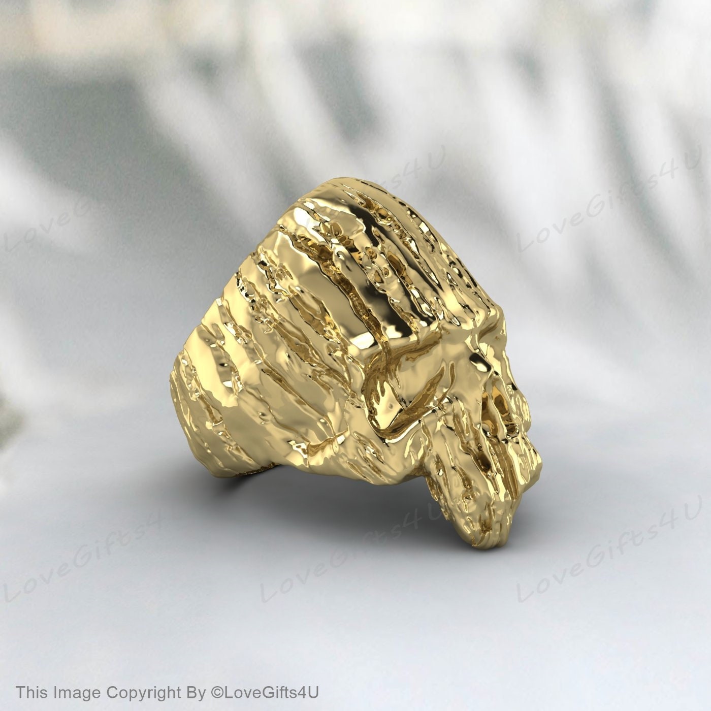 Wooden Skull Ring, 925 Silver Skull of Groot Ring,biker Punk Gothic ...