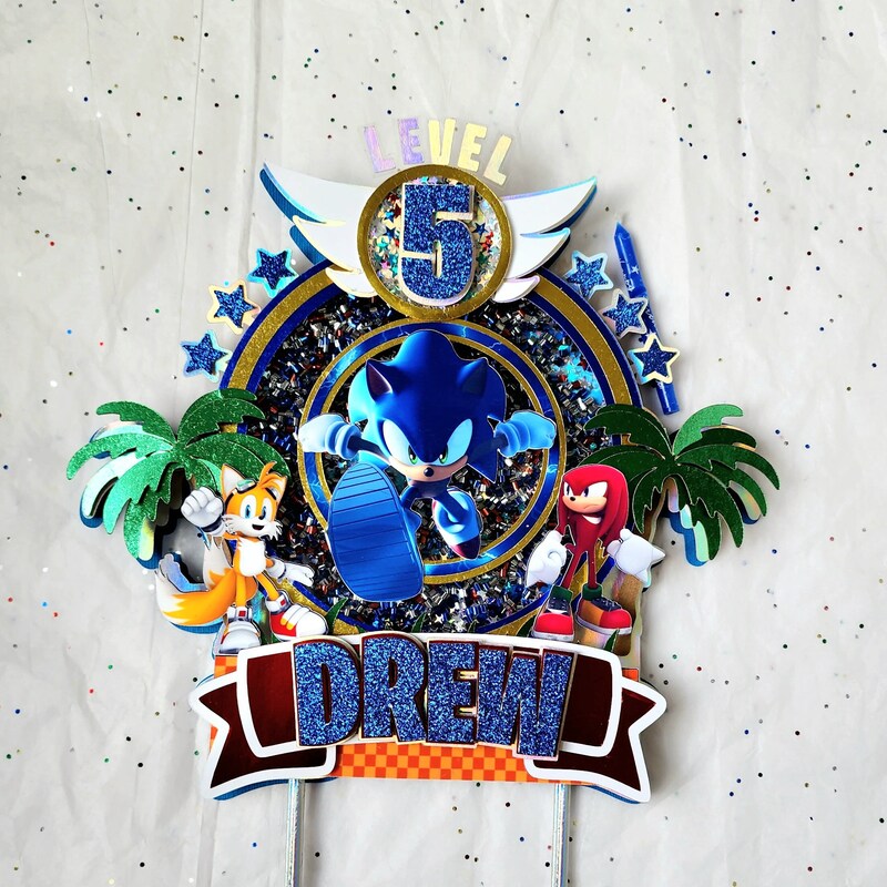 Sonic Cake Topper - Etsy