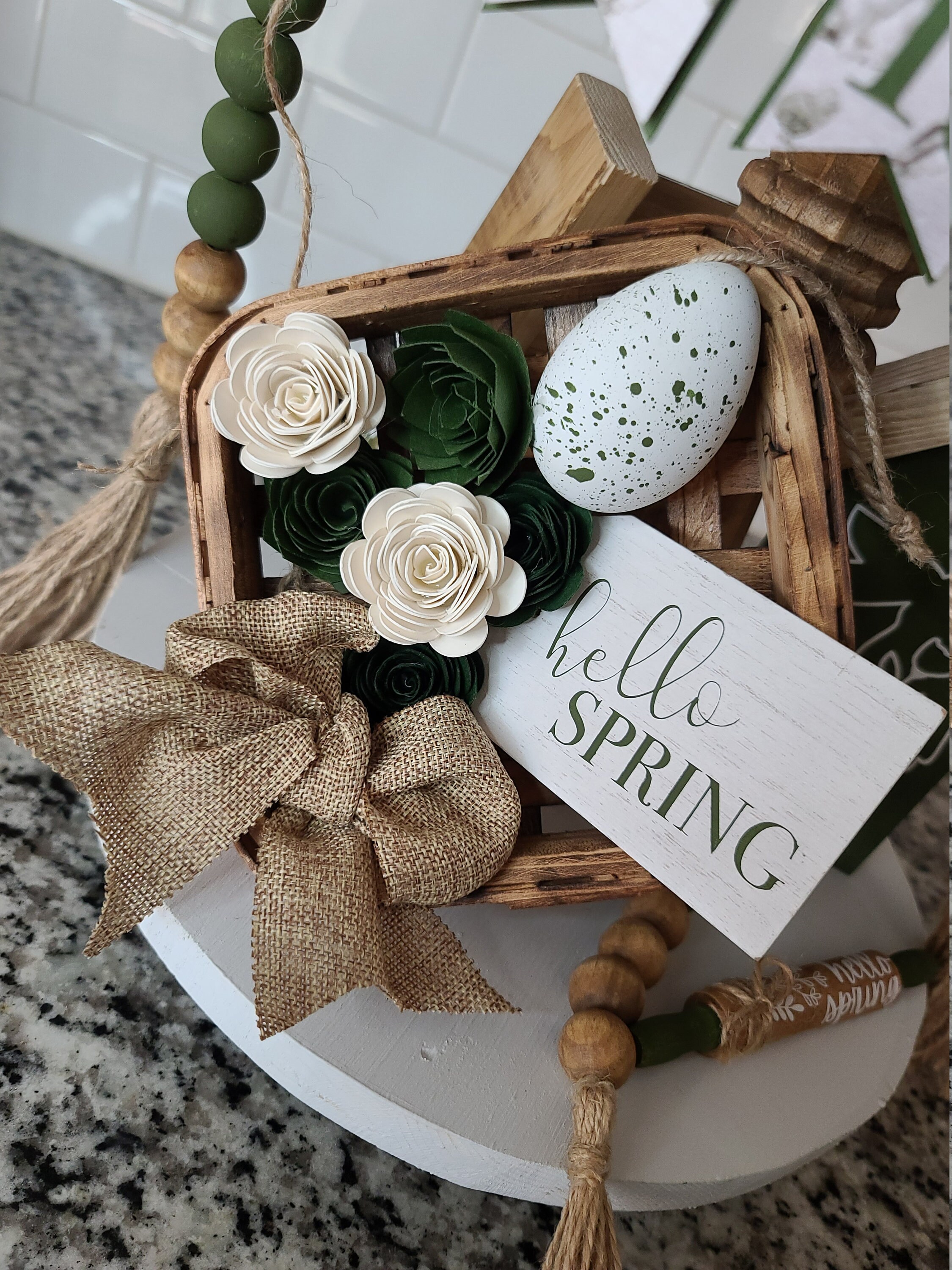 Spring Bunny Tier Tray Decor Bundle Set Farmhouse Decor - Etsy