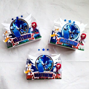 Sonic Favor Treat Boxes Sonic the Hedgehog Gable Boxes Sonic Tails ...