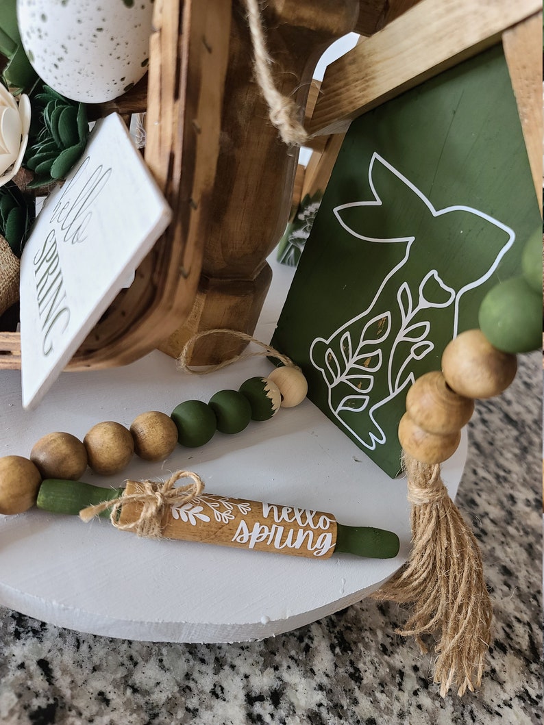 Spring Bunny Tier Tray Decor Bundle Set Farmhouse Decor - Etsy