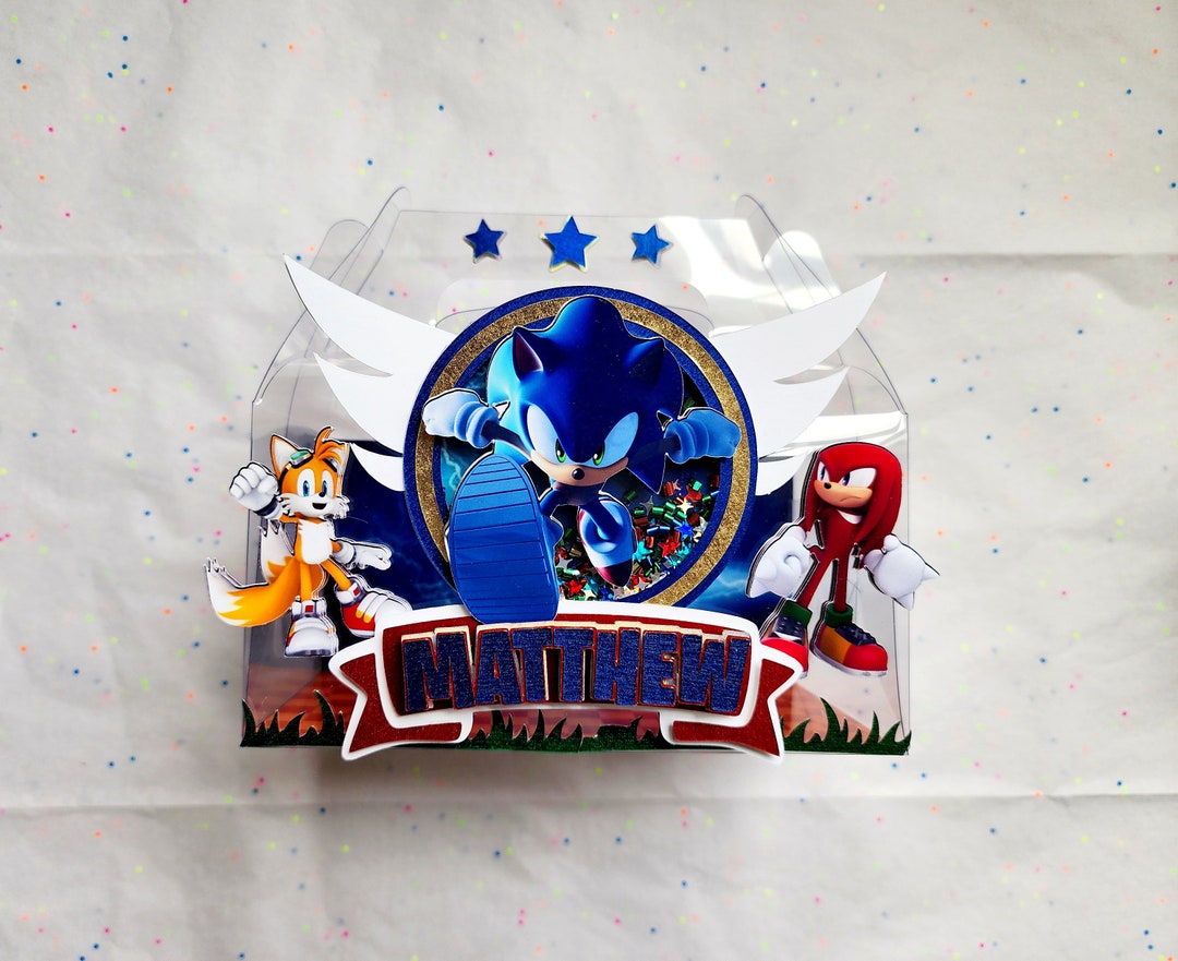 Sonic Favor Treat Boxes Sonic the Hedgehog Gable Boxes Sonic Tails ...