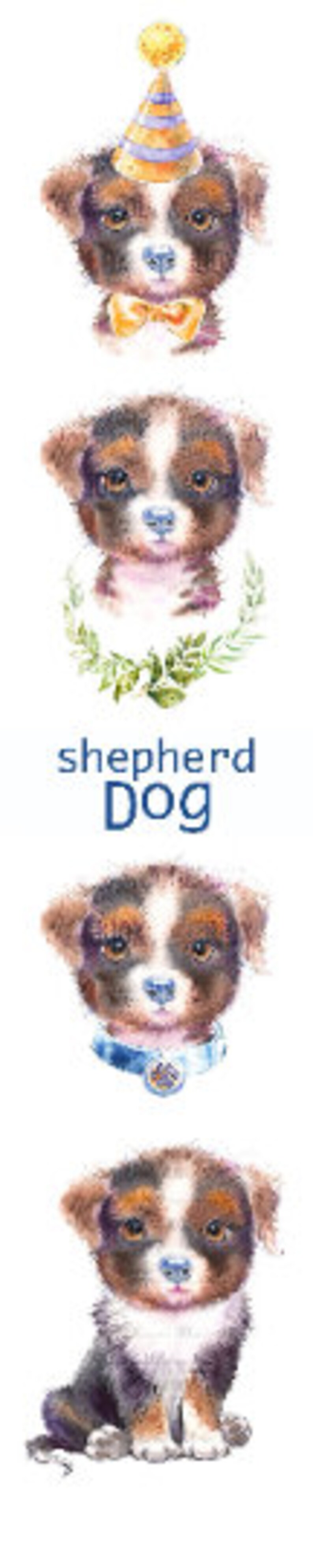 Shepherd Dog Watercolor Clipart, Animals, Artwork Digital File for ...