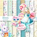 Alice 2 Paper Pack, Alice Digital Paper, Watercolor, Pink Blue Red ...