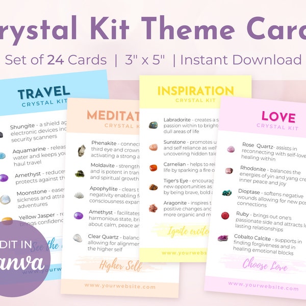 Printable Crystal Cards - Etsy
