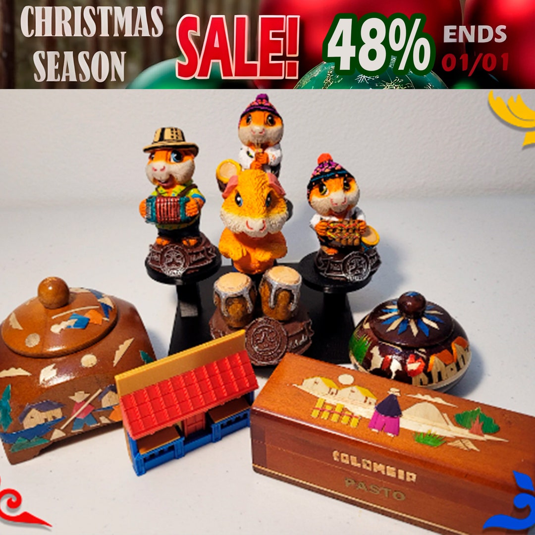 Handcrafted Delights Combo: Artisanal Colombian Guinea Pig Musicians ...