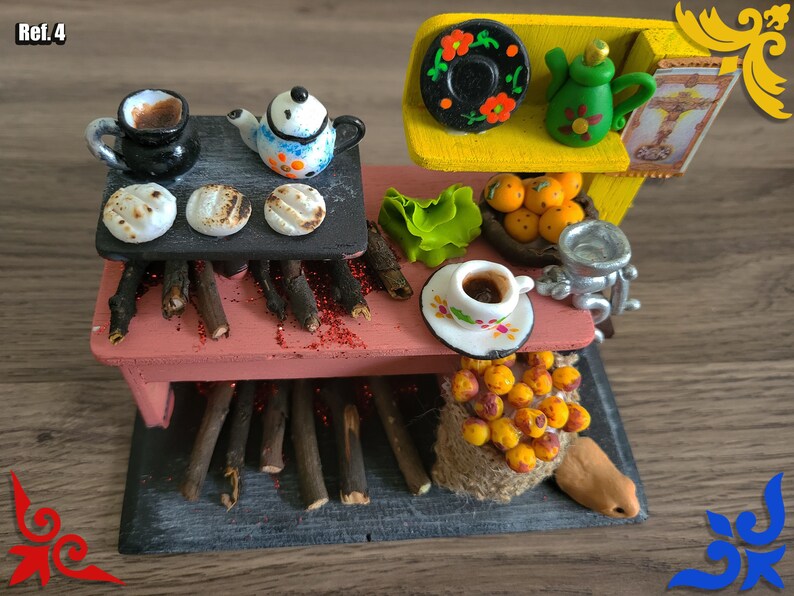 Colombia Wood Decor- Handmade Miniature Colombian Kitchen - FREE GIFT ...