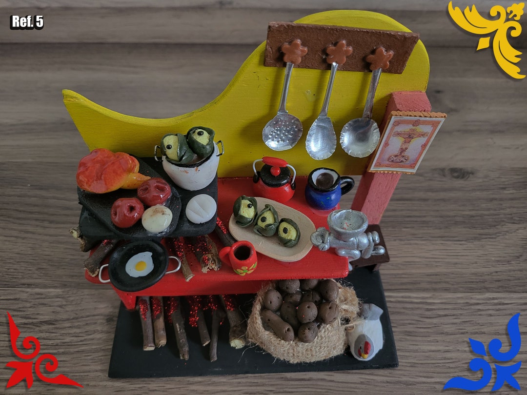 Handmade Miniature Colombian Kitchen - FREE GIFT - Christmas Gift Ideas ...