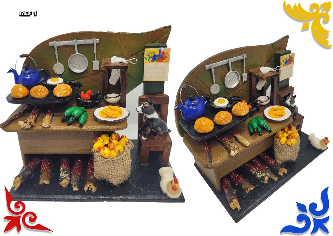 New Styles Exquisite Handcrafted Colombian Miniature Kitchen - Etsy