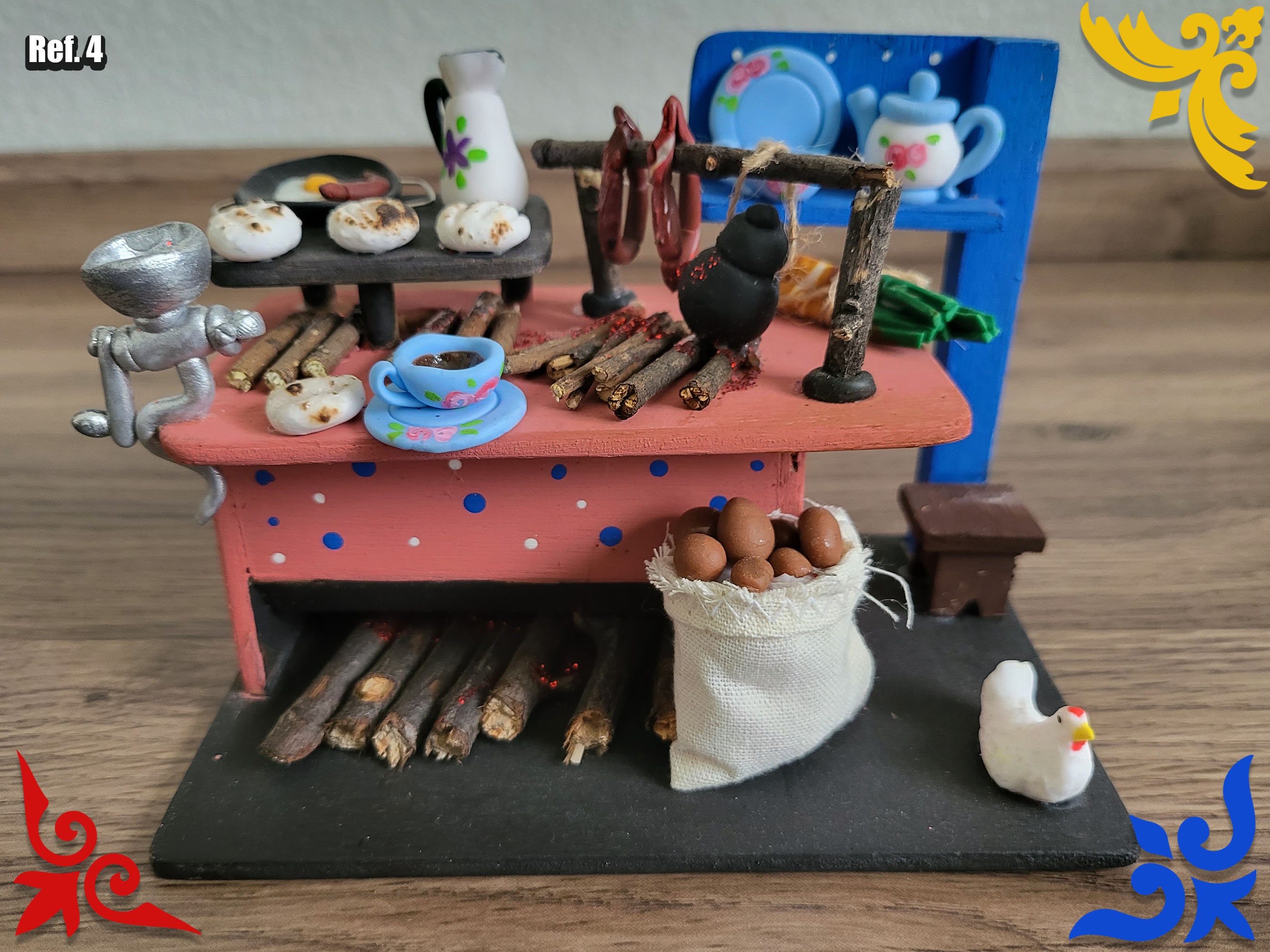 Colombia Wood Decor - Handmade Miniature Traditional Colombian Kitchen ...