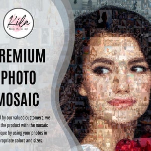 Custom Photo Mosaic, Unique Photo Collage for Couples, Anniversary ...