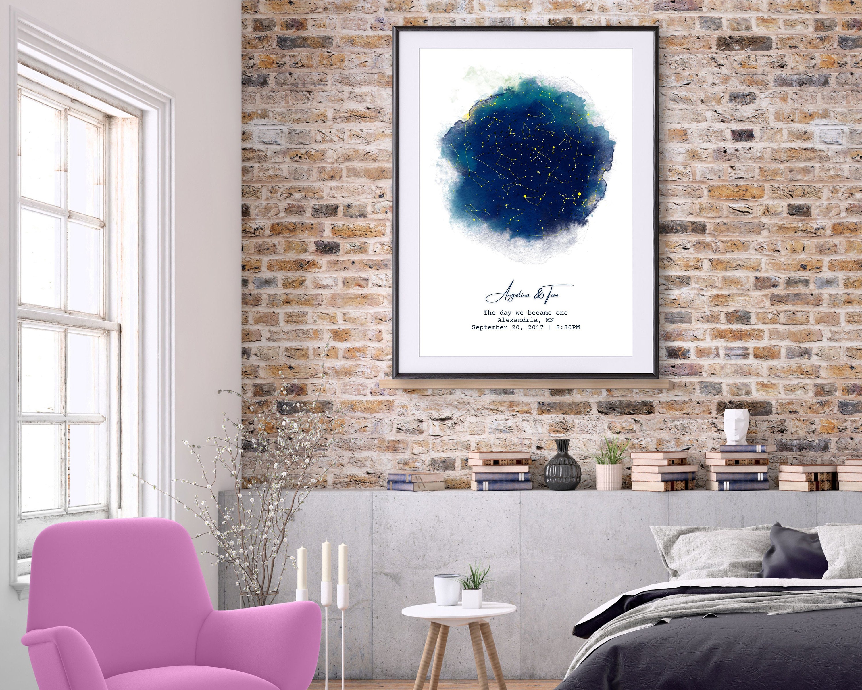 Custom Star Map Constellation Chart Map of the Night Sky - Etsy