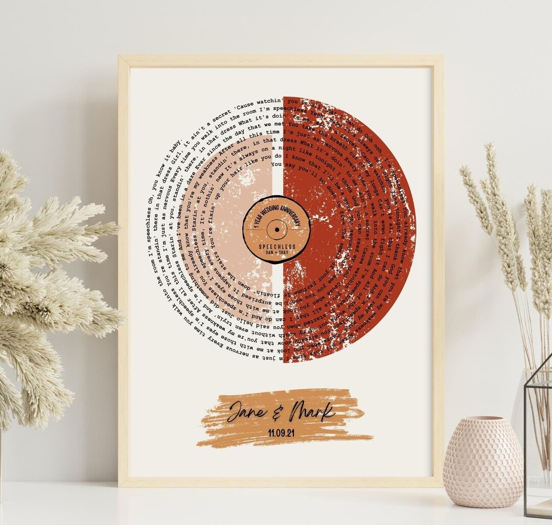 Abstract Styled Song Lyrics, Minimalist Music Art, Our First Dance ...