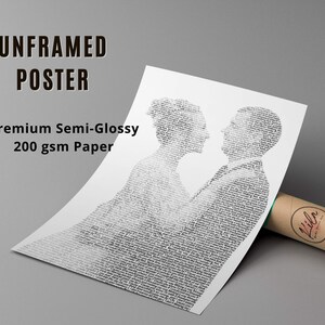 Personalized Lyrics Artwork From Your Photo, Unique Vow Renewal Gift ...