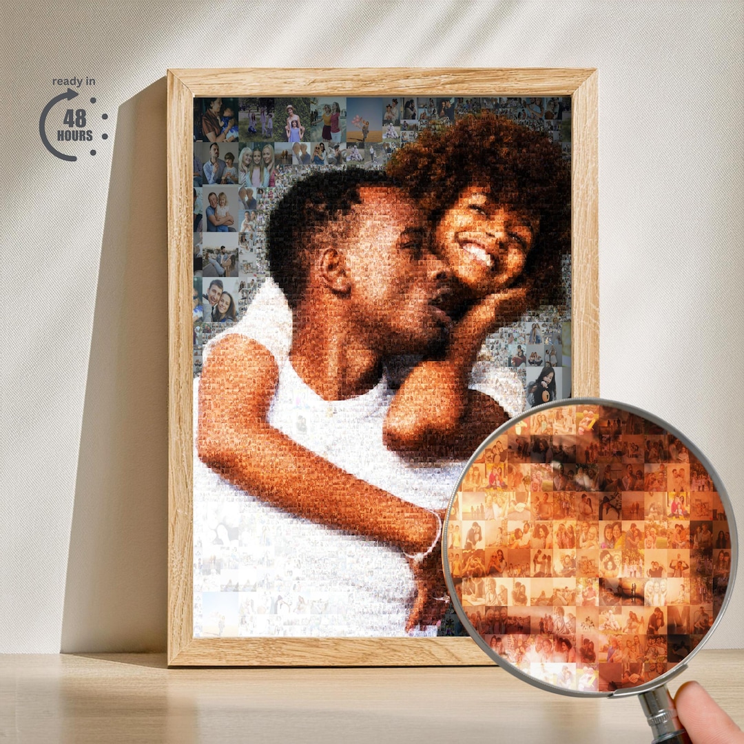 Custom Photo Mosaic, Unique Picture Art, Personalized Wall Gift, Mosaic ...