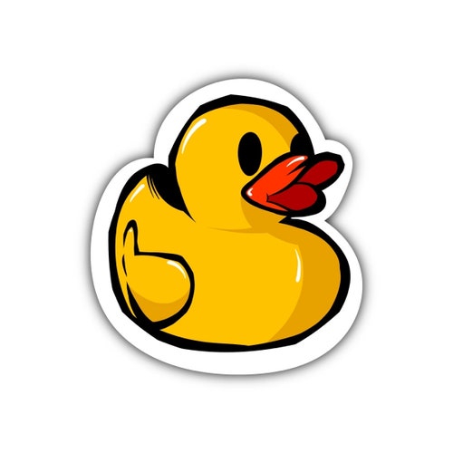 Ducky Vinyl Sticker WATERPROOF Rubber Duckie Rubber Ducky - Etsy