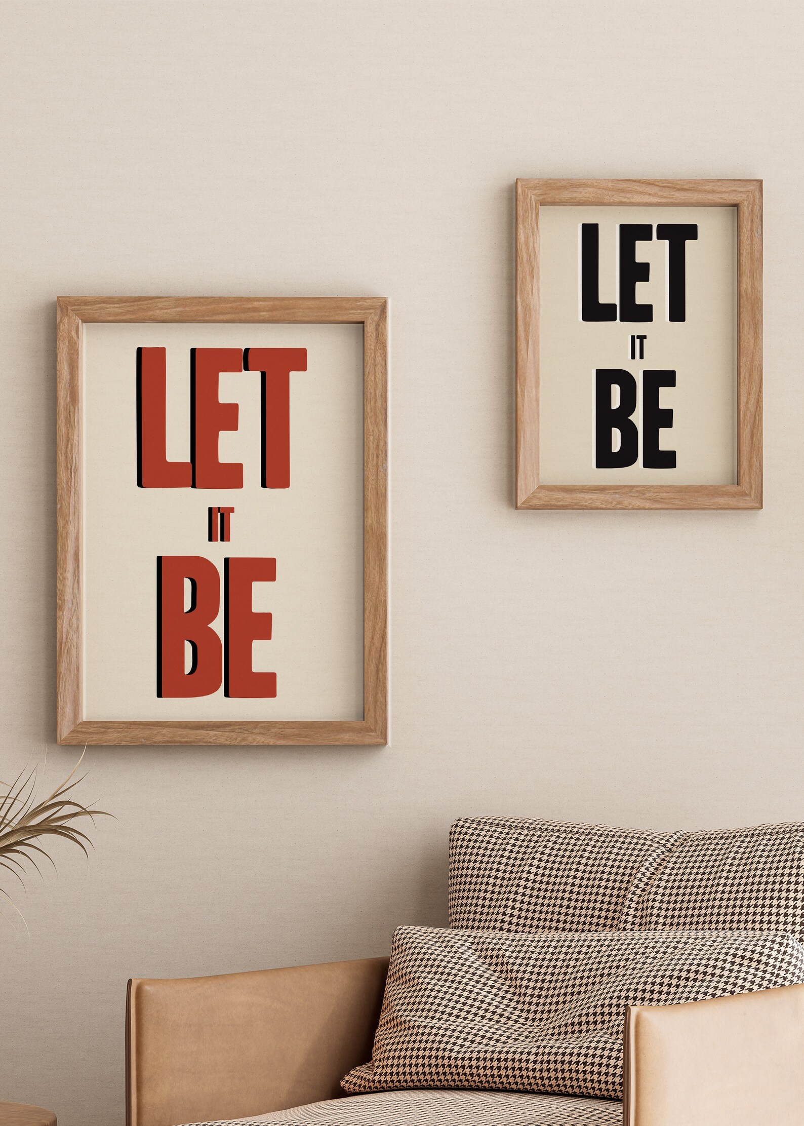 Let It Be Print, Typography Print, Retro Music Print, Colourful Prints ...