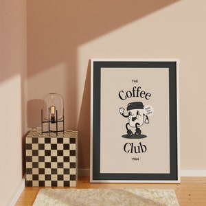 Retro Kitchen Prints Wall Art, Coffee Print Poster, Retro Cartoon Print ...