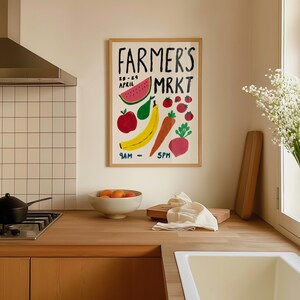 Kitchen Wall Art Print, Kitchen Poster, Farmer's Market Print ...