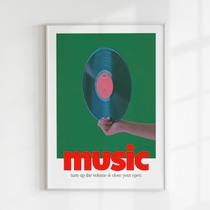 Retro Print, Music Print, Retro Wall Print, Music Poster, Retro Poster ...