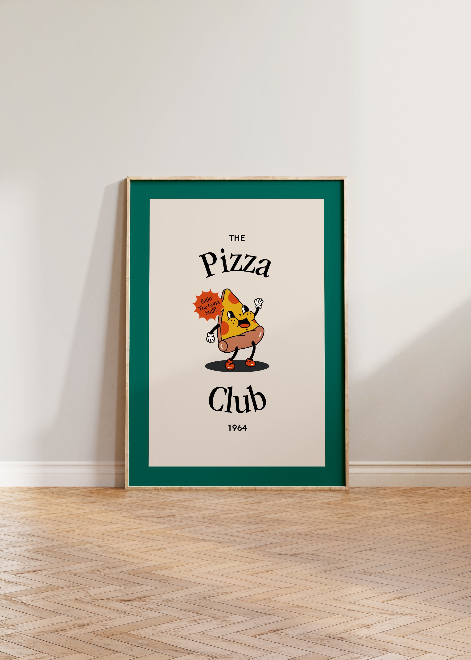 Kitchen Print Retro Wall Art Pizza Print Poster Retro - Etsy UK