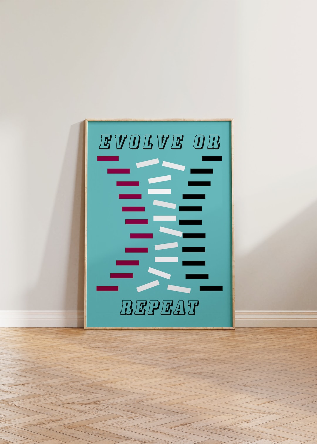 Retro Print, Evolve or Repeat Poster, Retro Wall Art, Vintage Wall ...