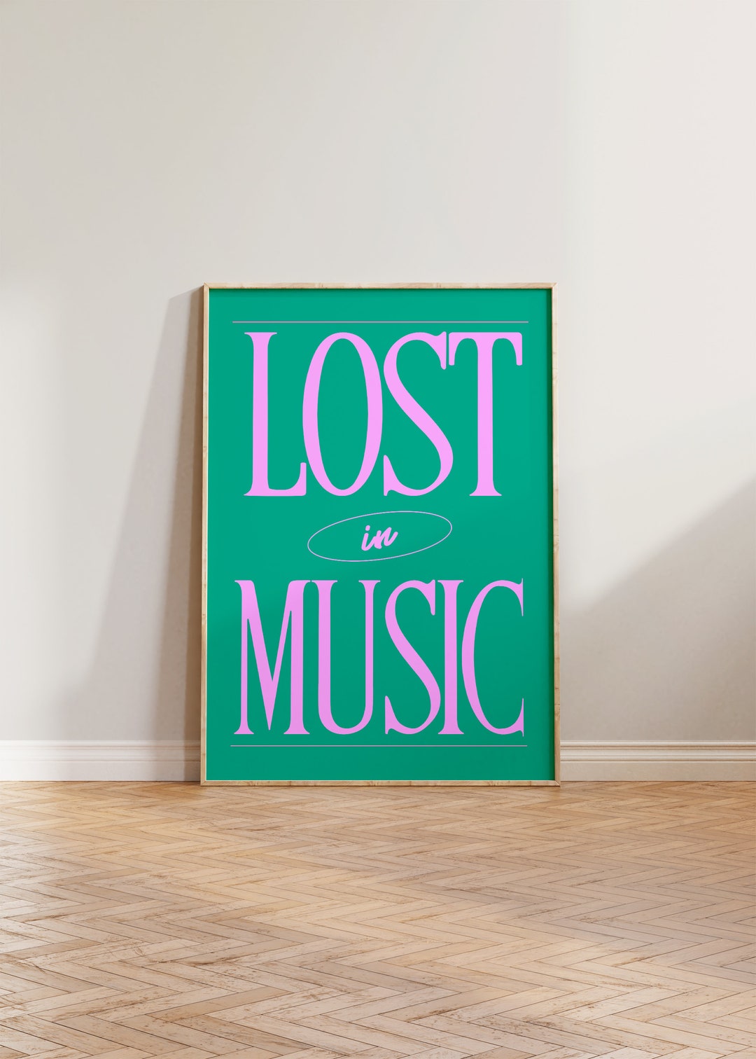 Retro Print, Music Print, Retro Wall Print, Lost in Music Poster ...