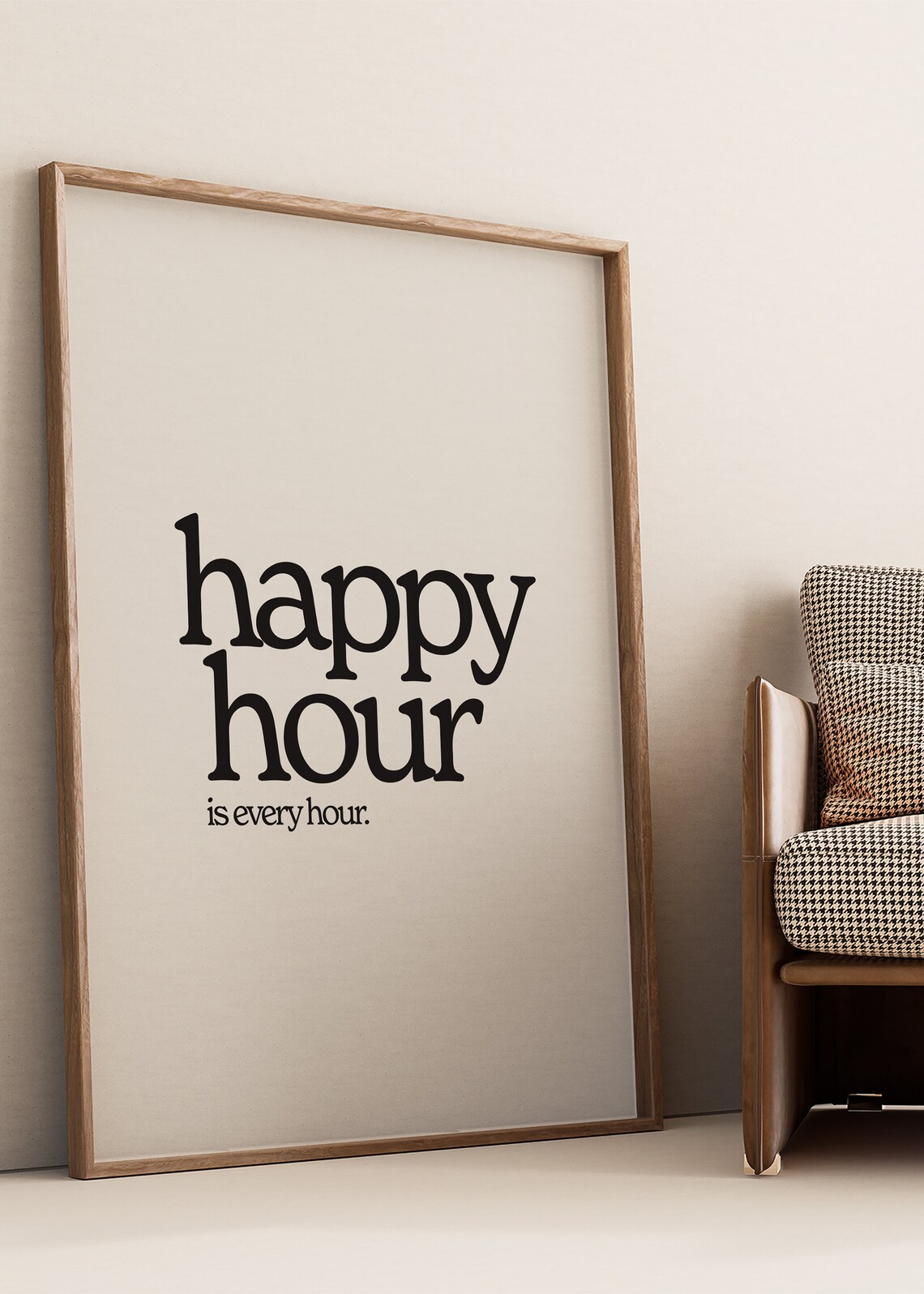 Retro Wall Print, Happy Hour Poster, Retro Print, Retro Wall Decor ...