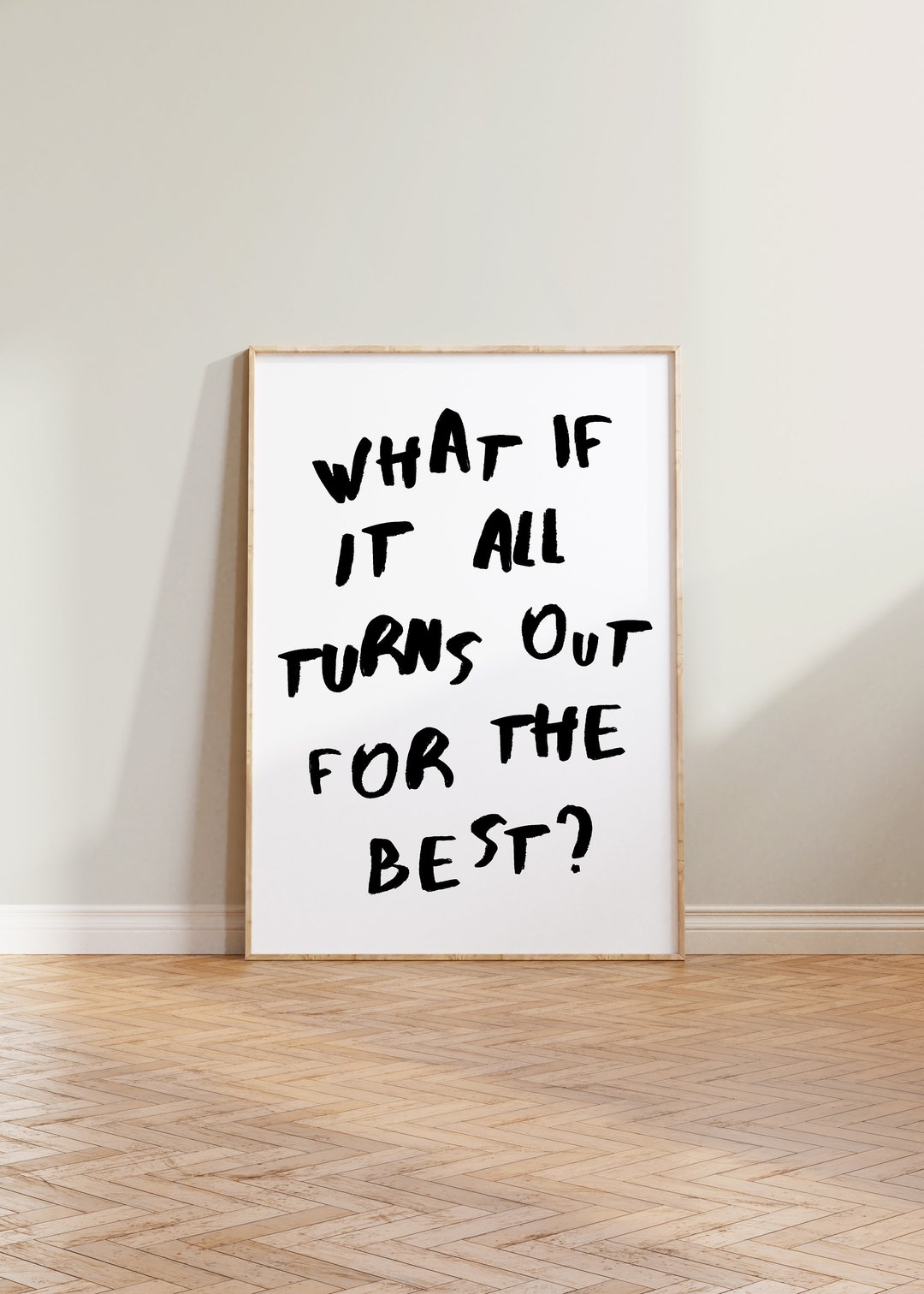 What If Print Poster, Bold Print, Typography Print, Positive Poster ...