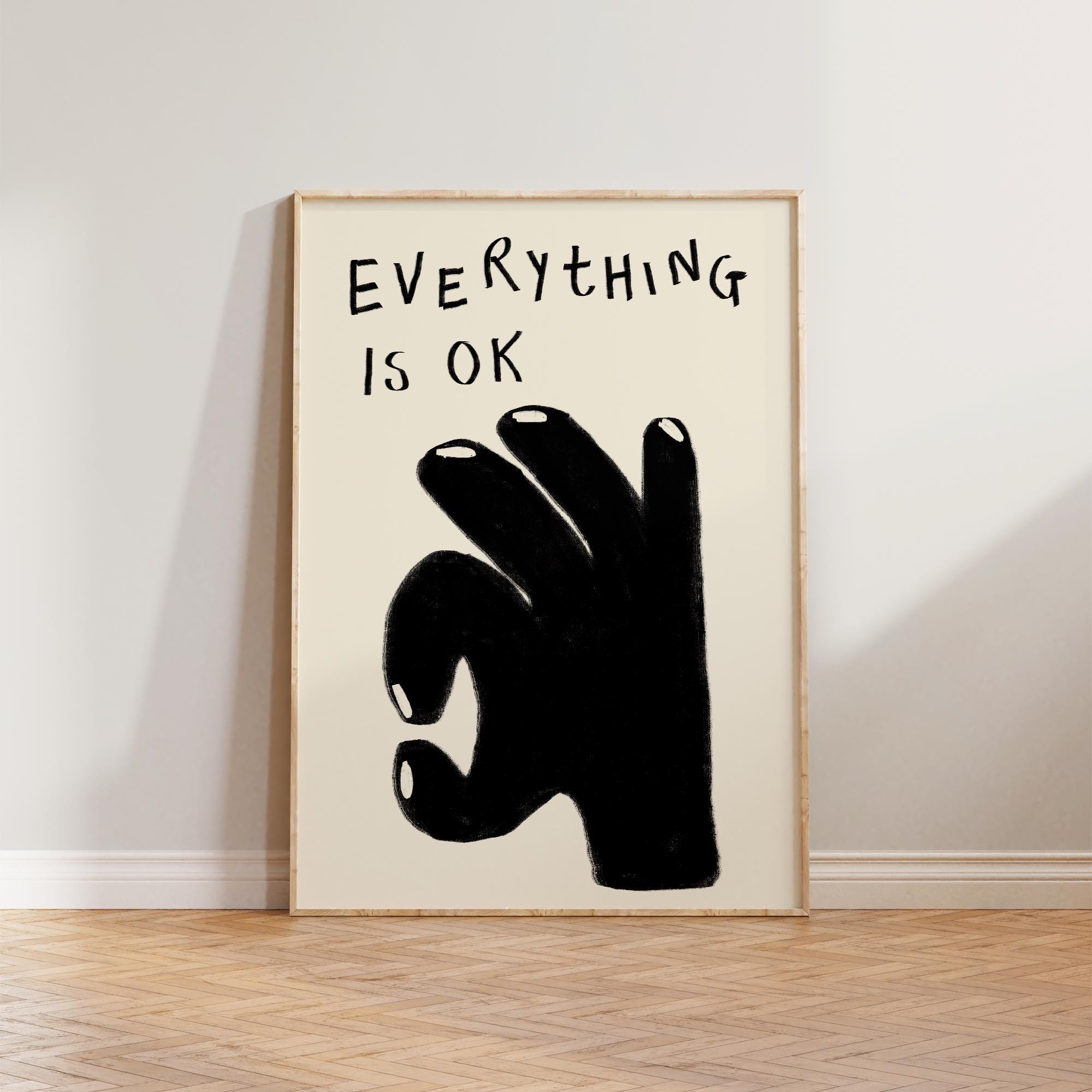 Retro Office Wall Art Poster, Retro Wall Art, Hand Drawn Doodle ...