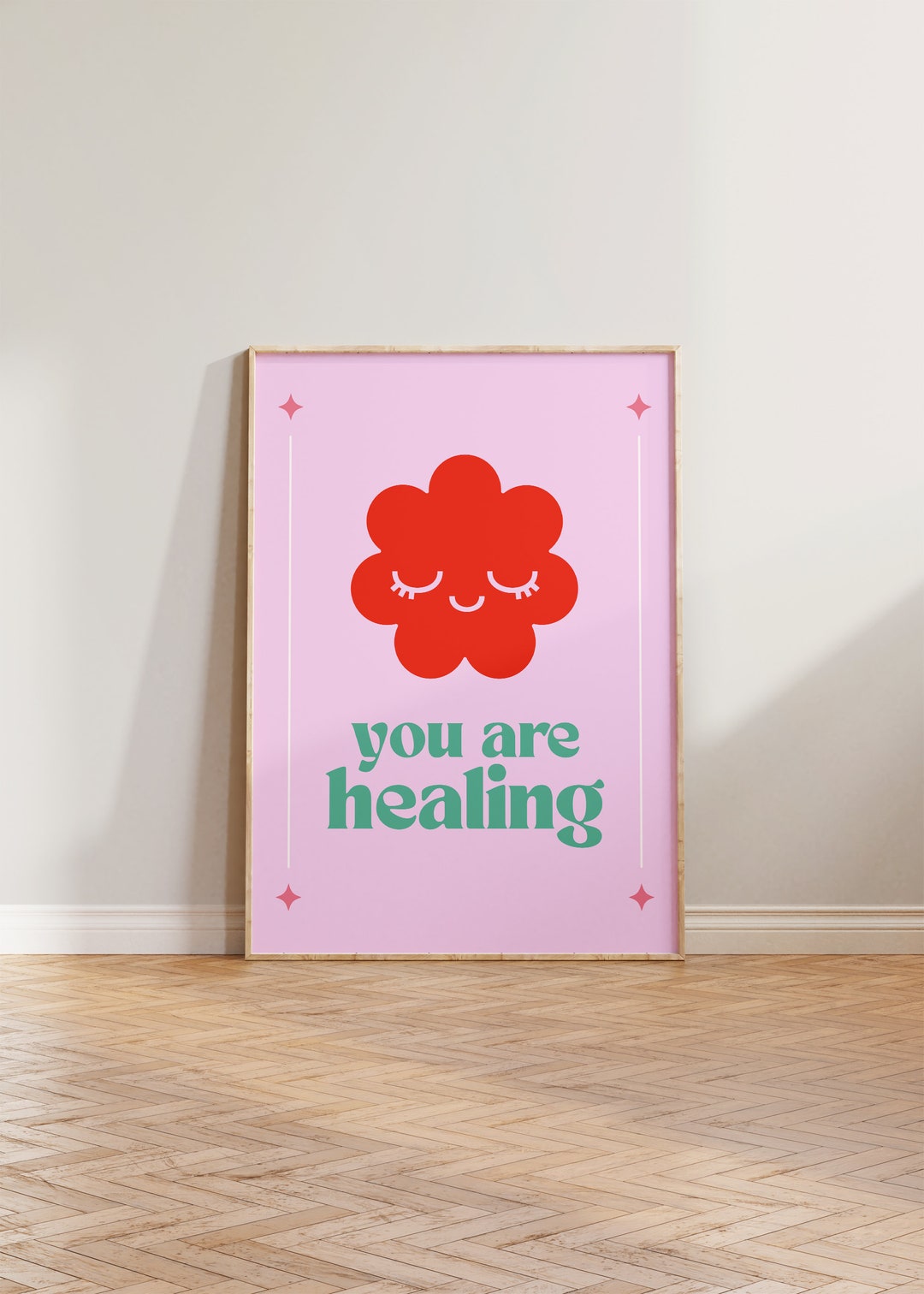You Are Healing Print Poster, Mental Health Print, Cute Positive Wall ...