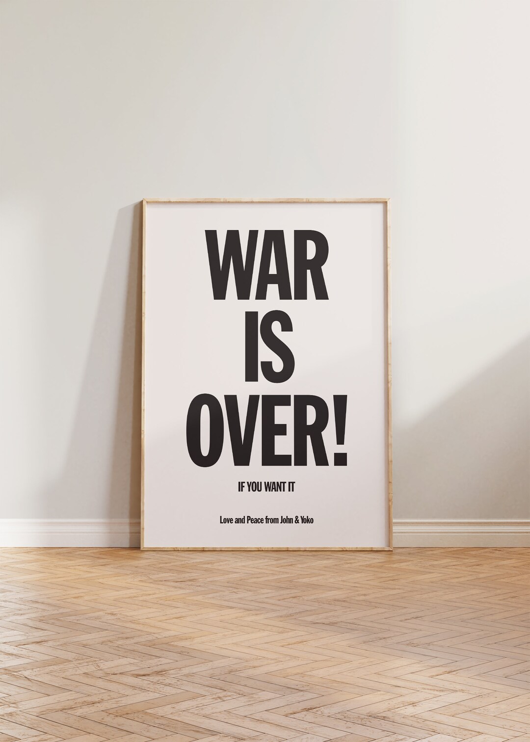 War is Over Print Poster, Living Room Prints, Retro Wall Art, Vintage ...