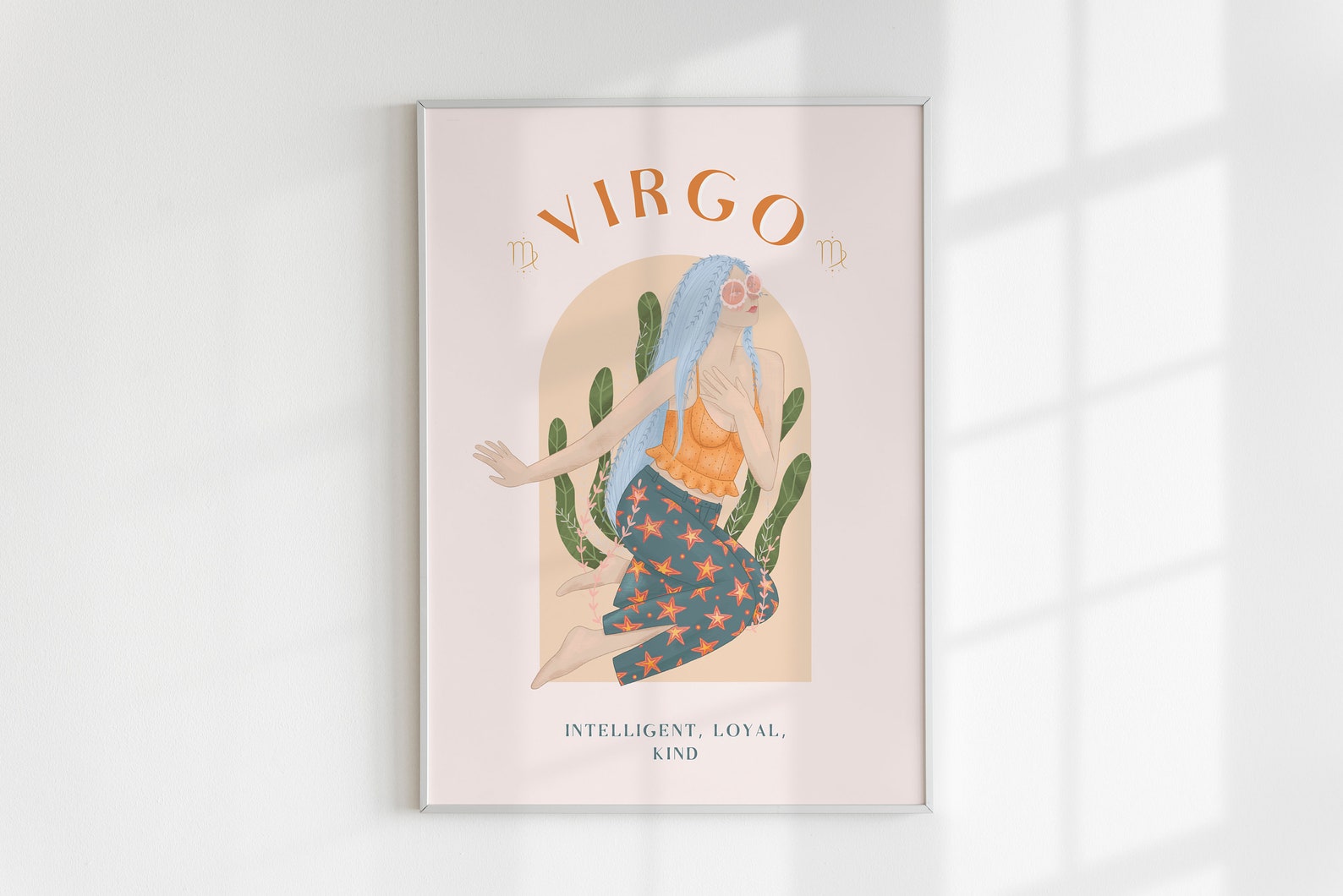 Virgo Print, Virgo Art Print, Horoscope Zodiac Print, Zodiac Gift ...
