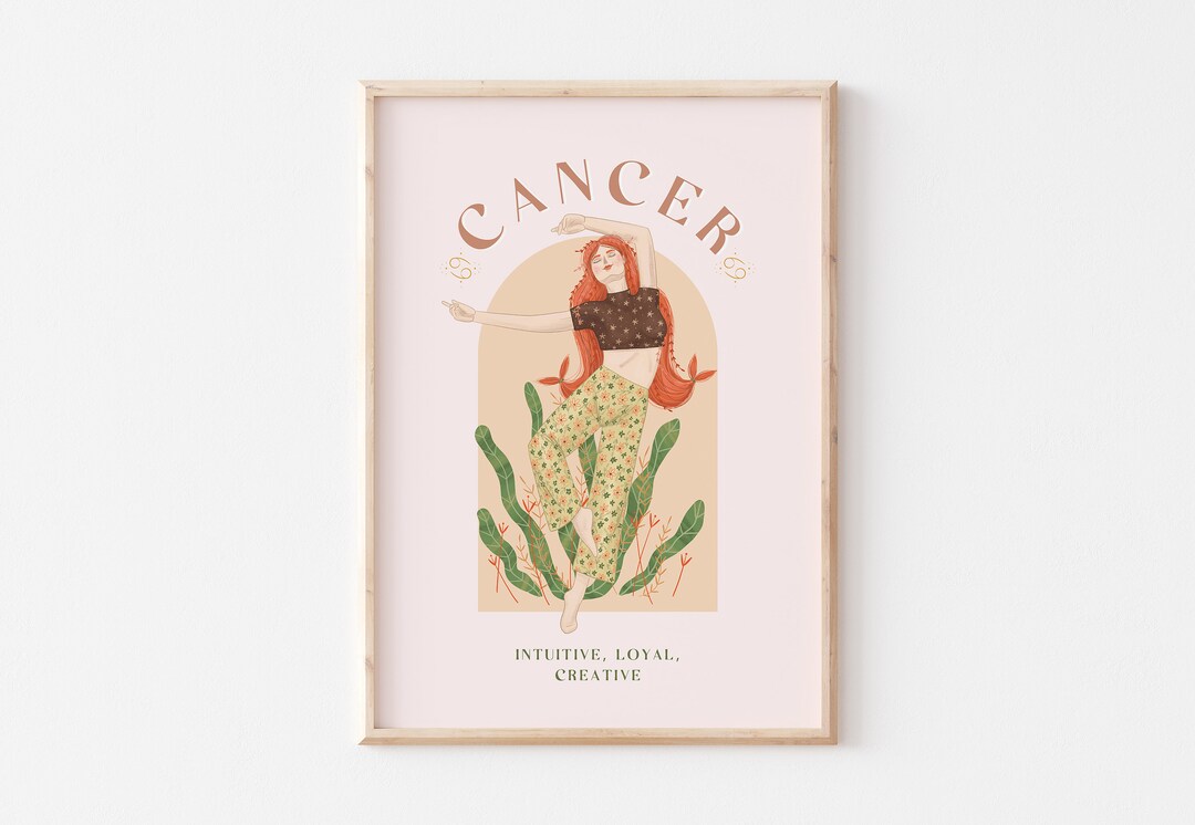 Cancer Print Cancer Poster Zodiac Print Zodiac Gift - Etsy