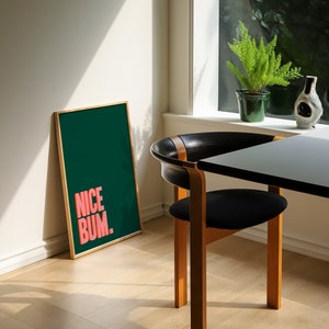 Bathroom Print, Nice Bum Print Sign, Funny Toilet Print, Restroom Wall ...