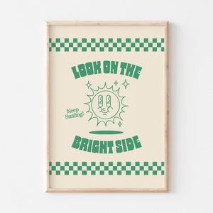 Retro Print, Positive Happy Wall Art, Retro Poster, Vintage Cartoon ...