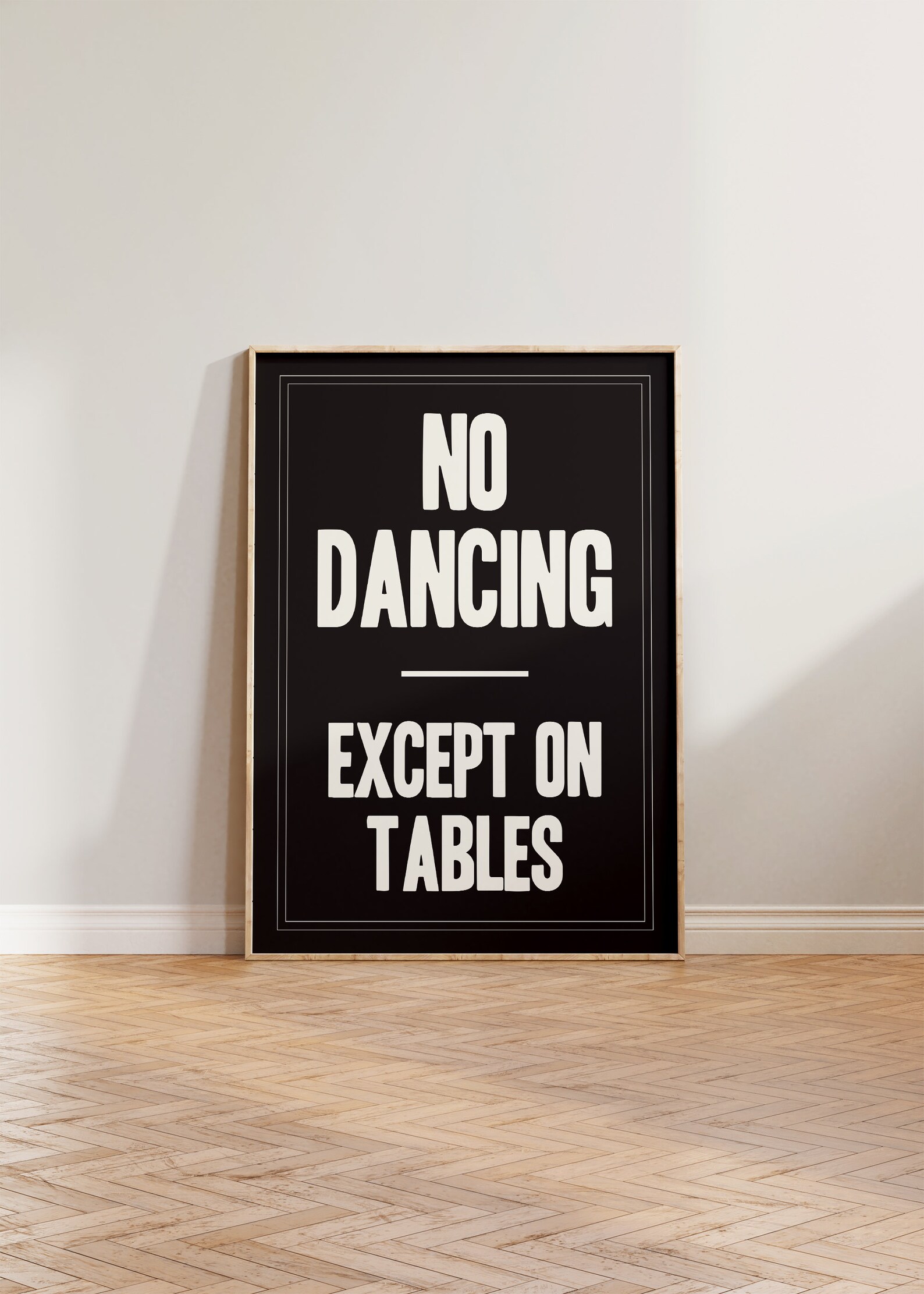 Kitchen Print, Retro Funny Poster, Food Typography Wall Art, No Dancing ...