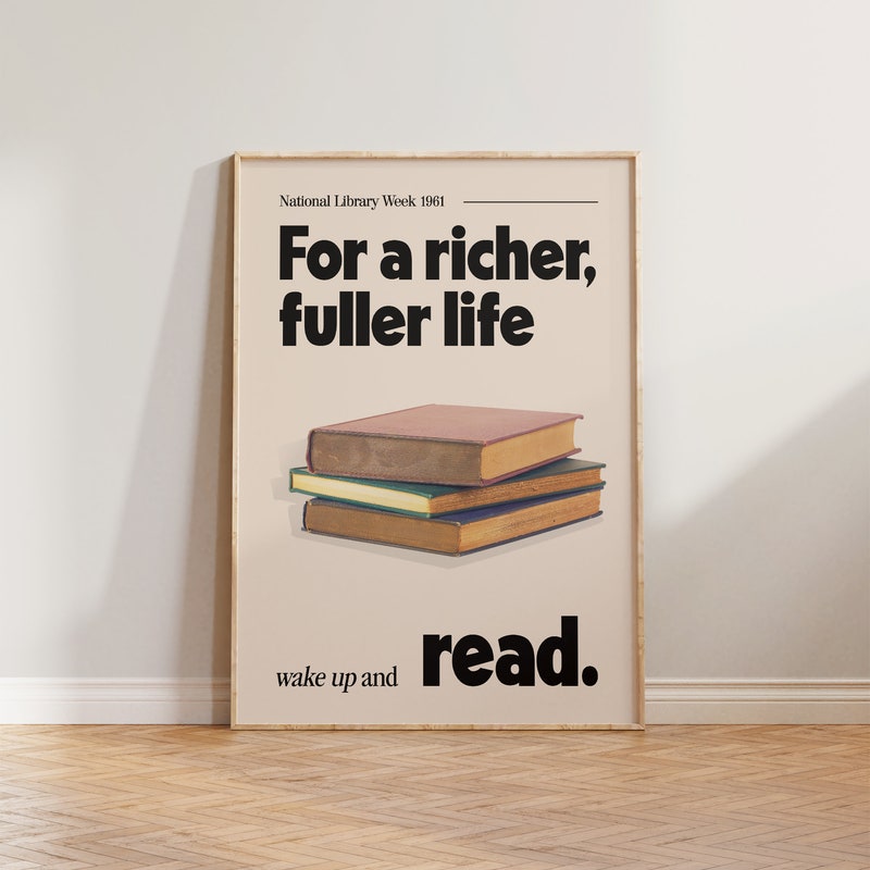 National Library Week Poster - Etsy