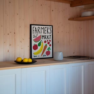 Kitchen Wall Art Print, Kitchen Poster, Farmer's Market Print ...