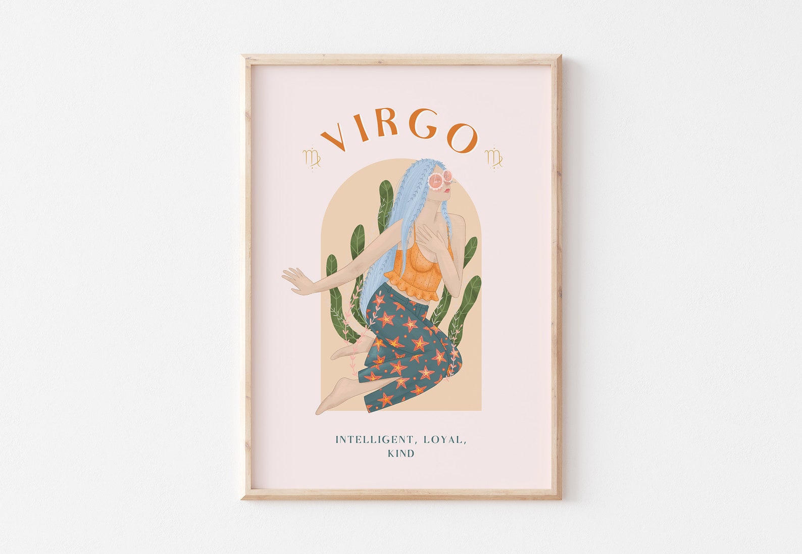 Virgo Print, Virgo Art Print, Horoscope Zodiac Print, Zodiac Gift ...