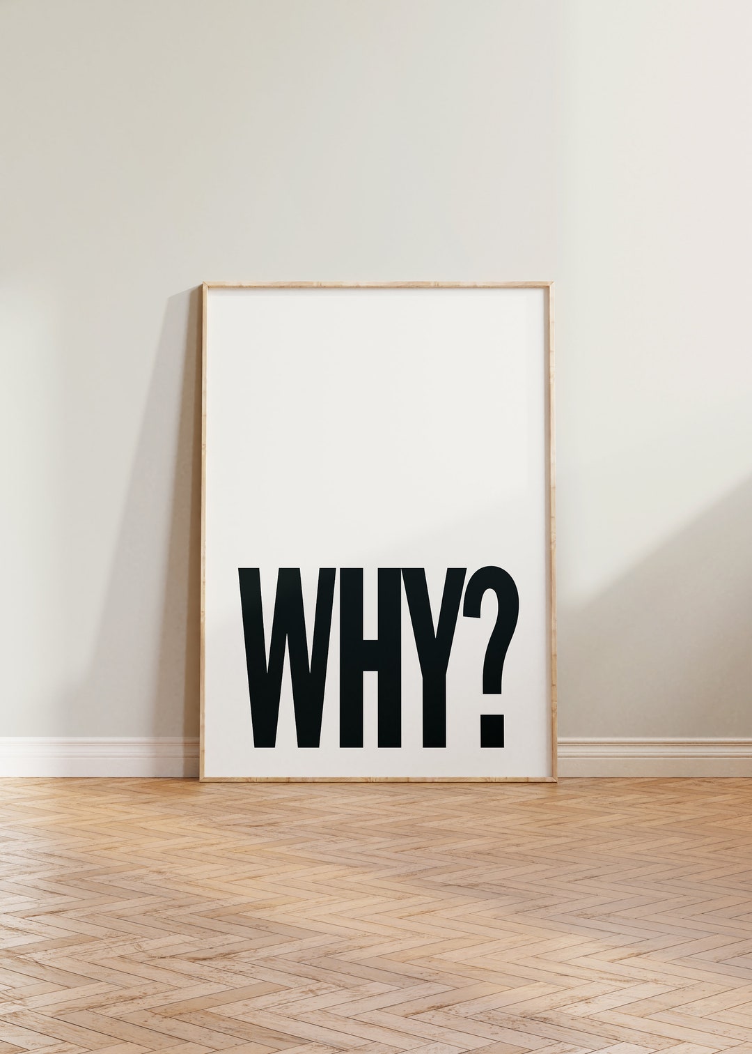 Why Print Poster, Bold Print, Typography Print, Why Poster, Bold Word ...