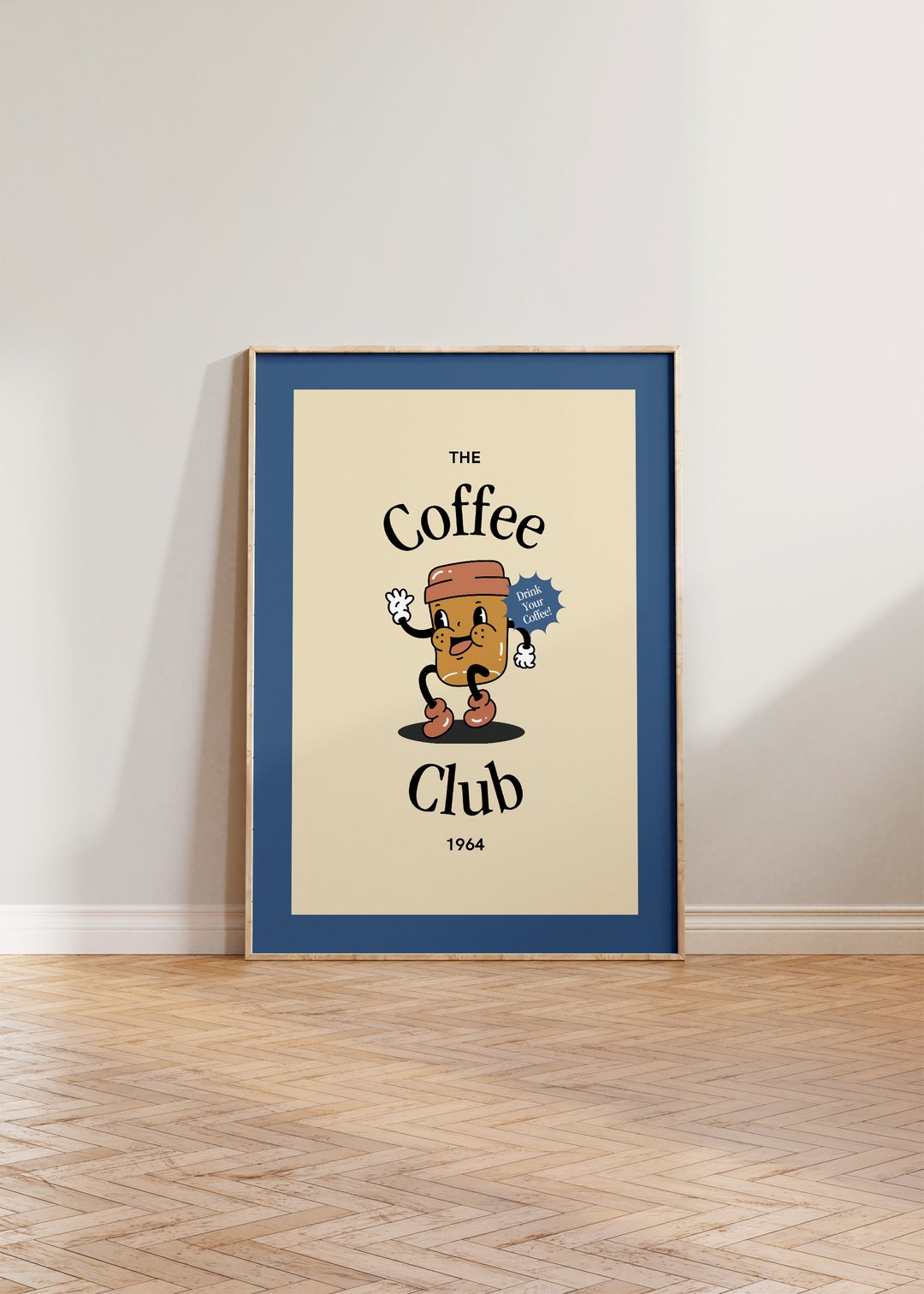 Retro Kitchen Prints Wall Art, Coffee Print Poster, Retro Cartoon Print ...