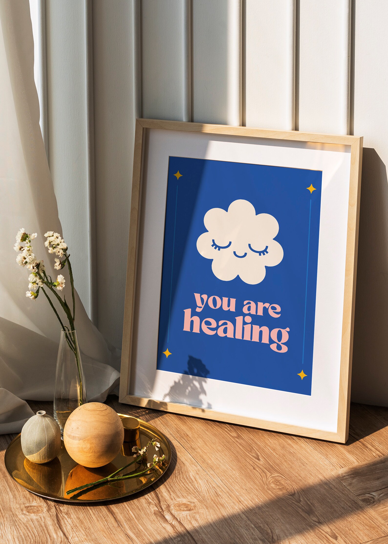 You Are Healing Print Poster, Mental Health Print, Cute Positive Wall ...