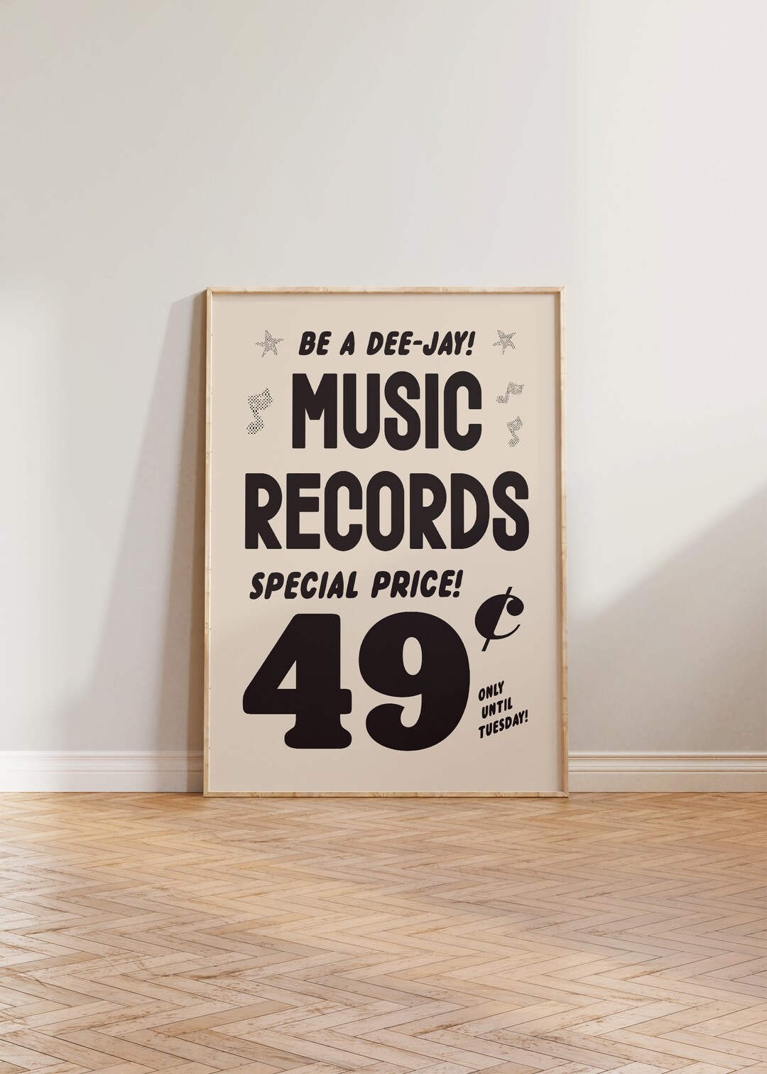 Retro Music Print, Vintage Music Wall Art, Vinyl Record Print, Retro ...
